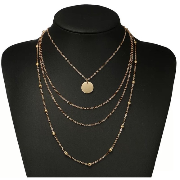 Jewelry | Multilayer Gold Disc Necklace | Poshmark